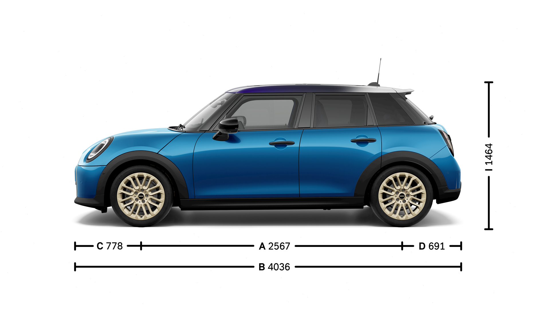 MINI Cooper 5-Door - Dimensions
